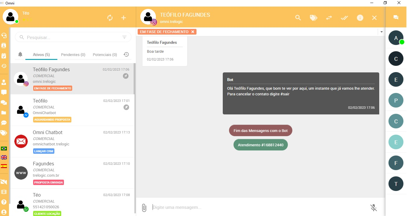 O melhor chatbot - Omni Chatbot